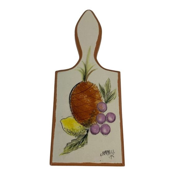 Handmade | Accents | Vintage Handpainted Fruit Ceramic Cutting Board ...